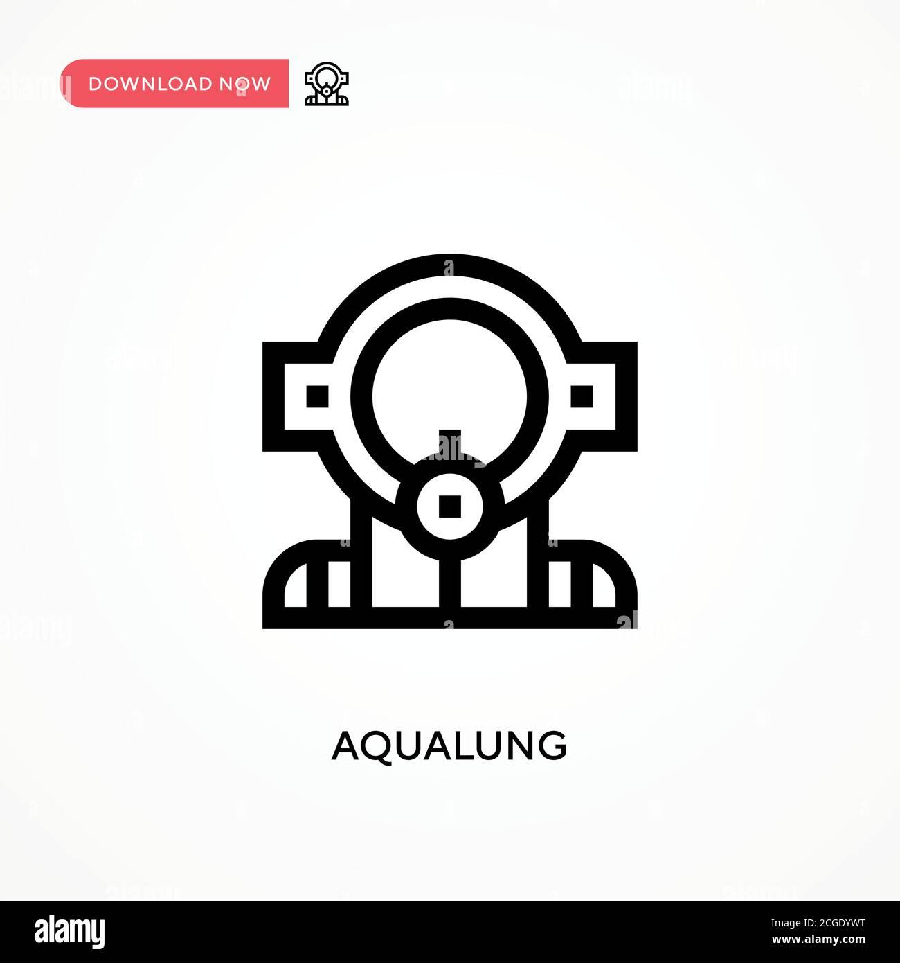 Aqualung Simple vector icon. Modern, simple flat vector illustration for web site or mobile app ...