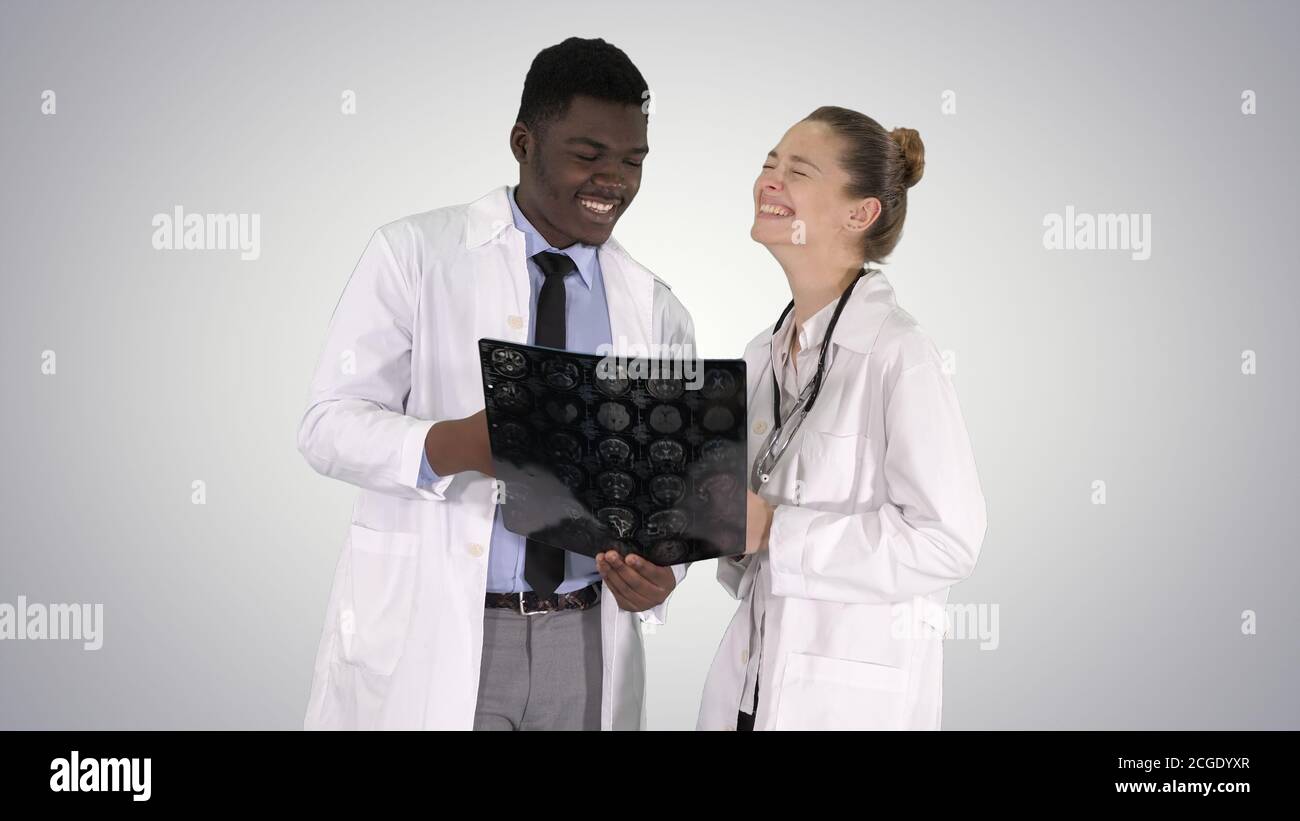 Laughing mature doctor on clinic hi-res stock photography and images ...