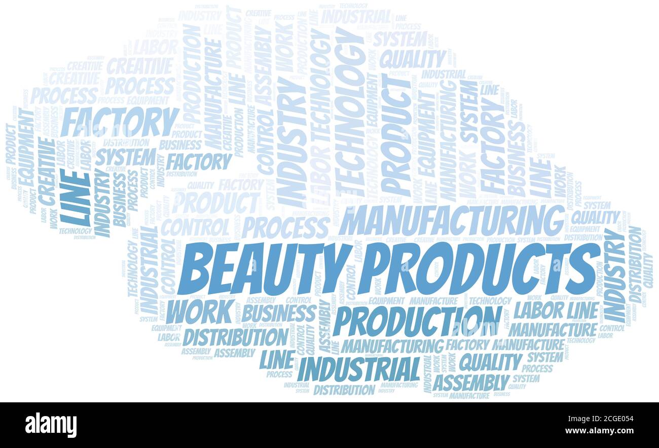 Beauty products word cloud Cut Out Stock Images & Pictures - Alamy
