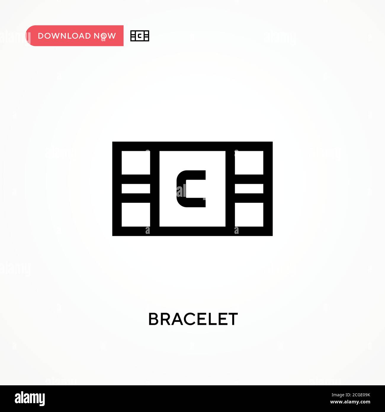 Bracelet Simple vector icon. Modern, simple flat vector illustration ...