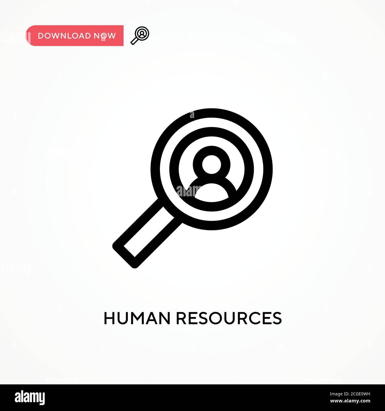 Human resources Simple vector icon. Modern, simple flat vector ...
