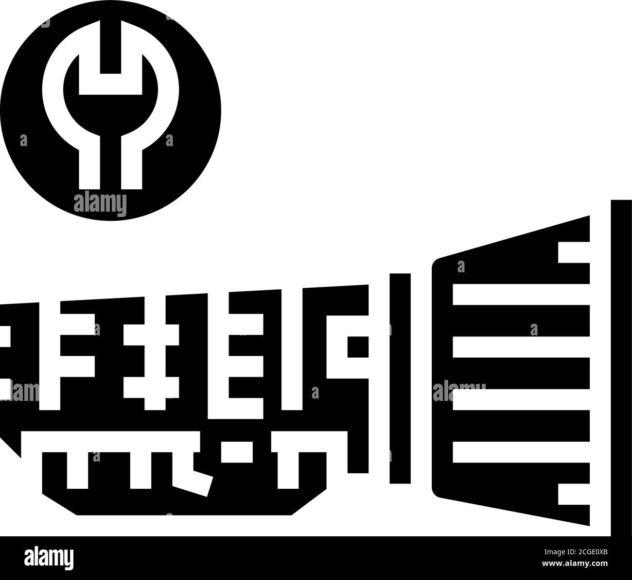 gearbox repair glyph icon vector isolated illustration Stock Vector ...