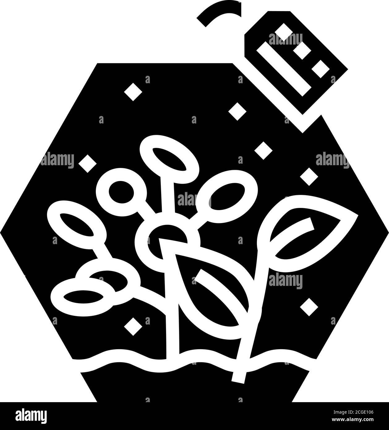 growing plants glyph icon vector isolated illustration Stock Vector ...