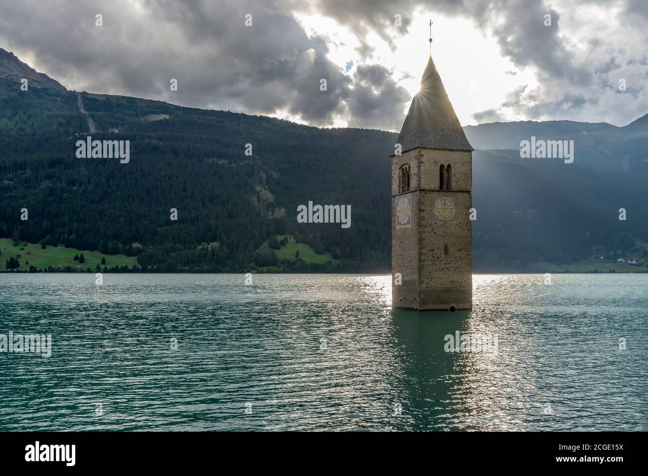 Bell tower submerged lake reschen hi-res stock photography and images ...