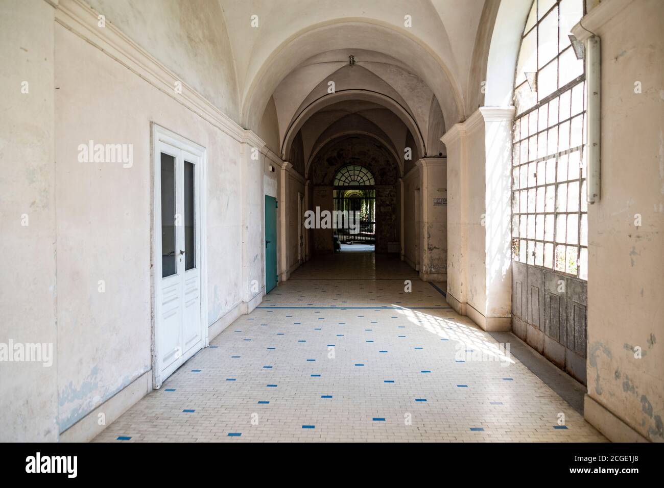 Internal spaces into the abandoned insane asylum in Naples, Italy Stock ...