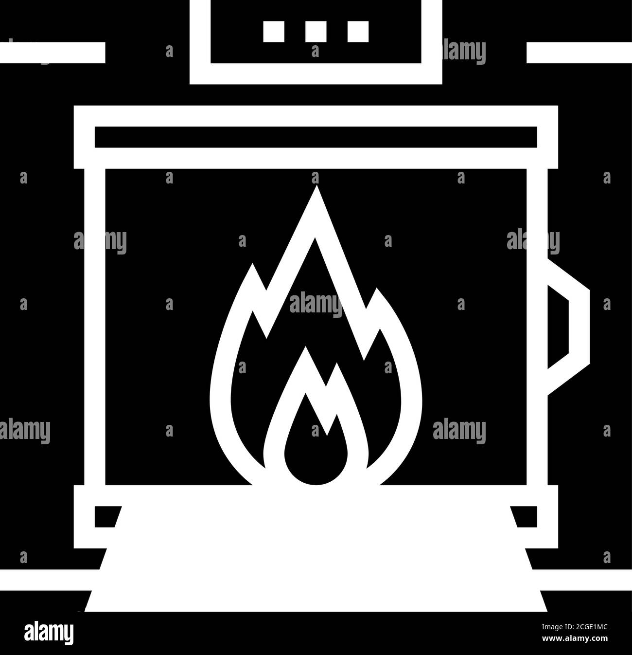 crematorium equipment glyph icon vector isolated illustration Stock ...