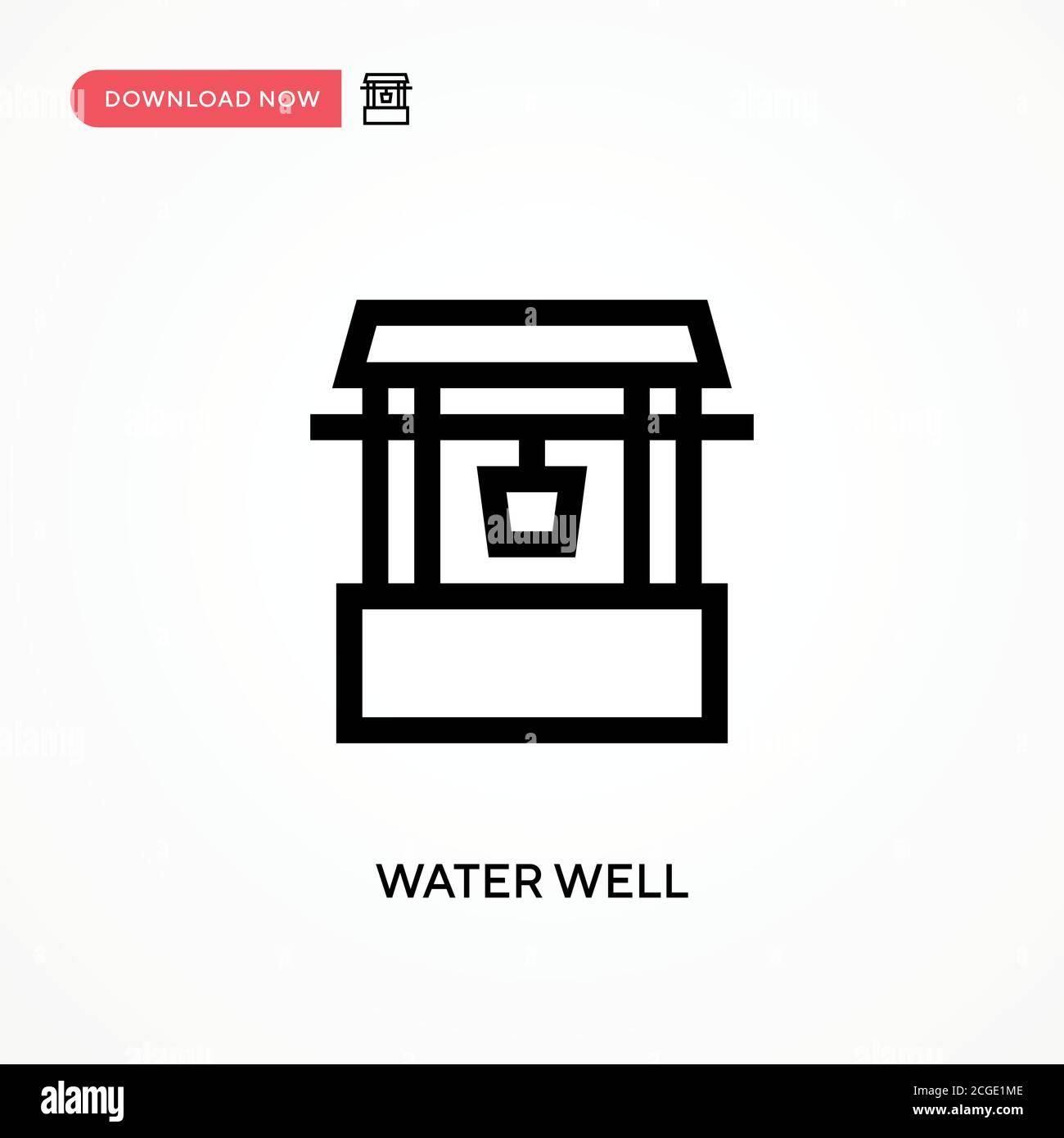Water well Simple vector icon. Modern, simple flat vector illustration ...