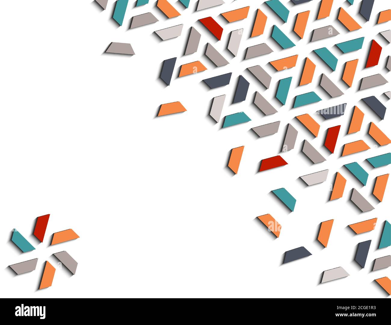 Color abstract windmill background design. 3d isometric color geometric ...