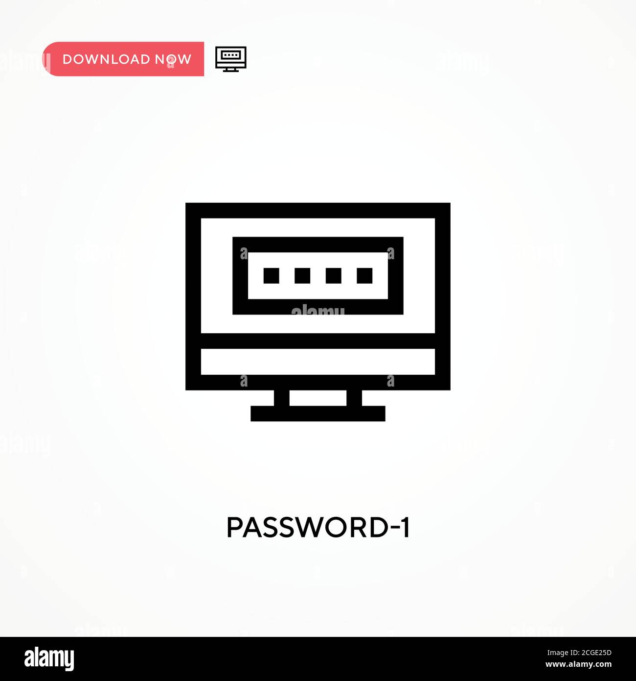 Password-1 Simple vector icon. Modern, simple flat vector illustration ...