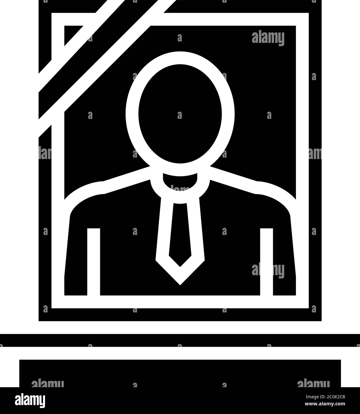 portrait dead human glyph icon vector isolated illustration Stock ...