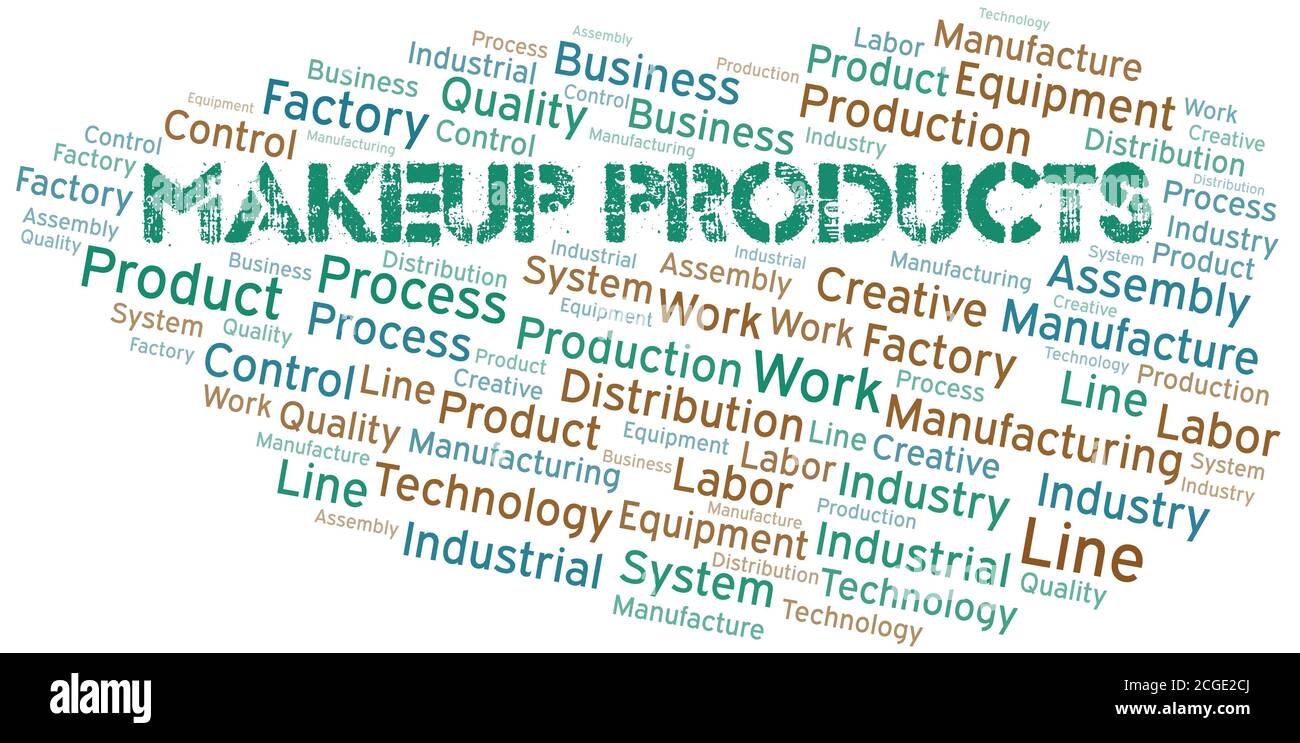 Makeup Products word cloud create with the text only Stock Vector Image ...