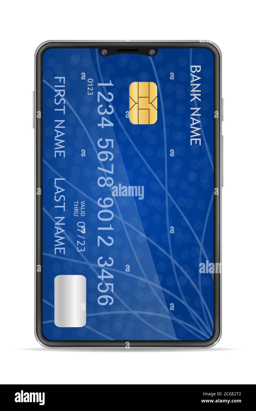 smartphone concept online banking vector illustration isolated on white ...