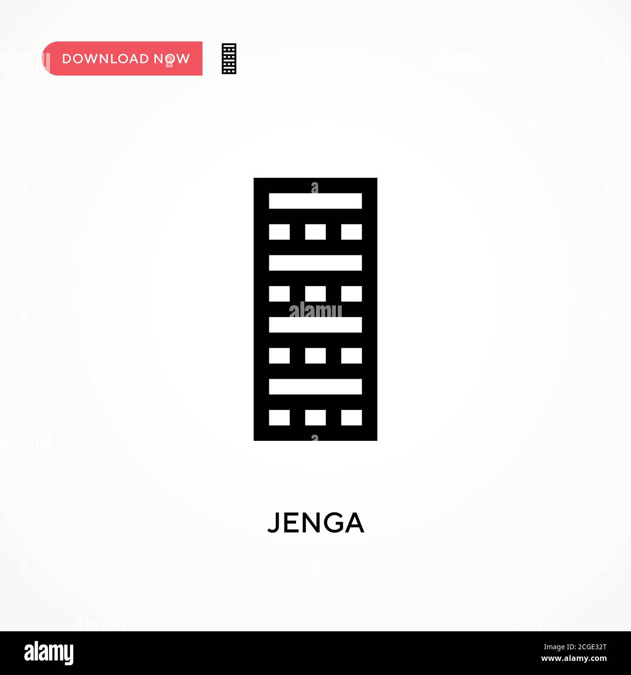Jenga Simple vector icon. Modern, simple flat vector illustration for web site or mobile app ...