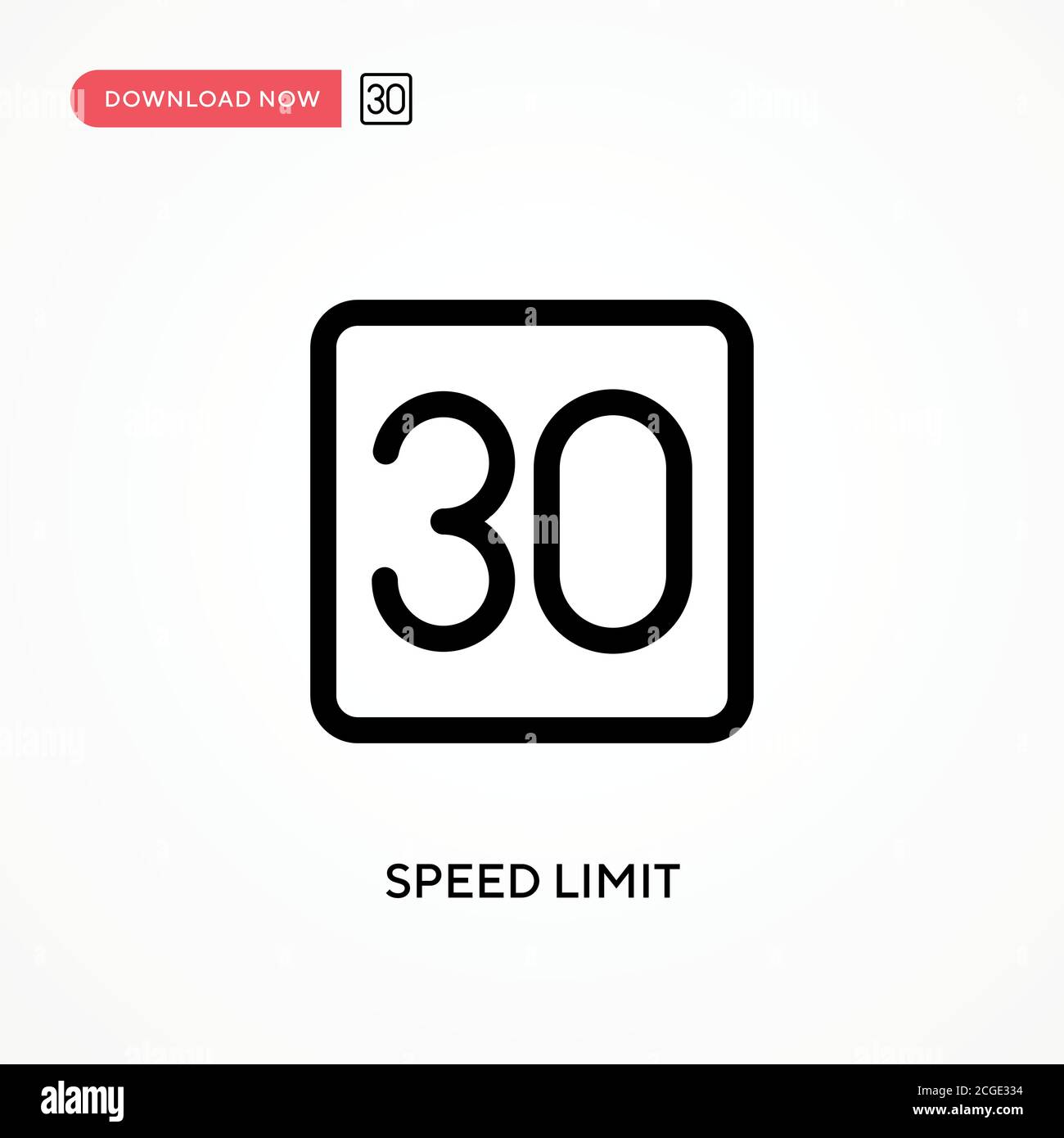 Speed limit Simple vector icon. Modern, simple flat vector illustration ...