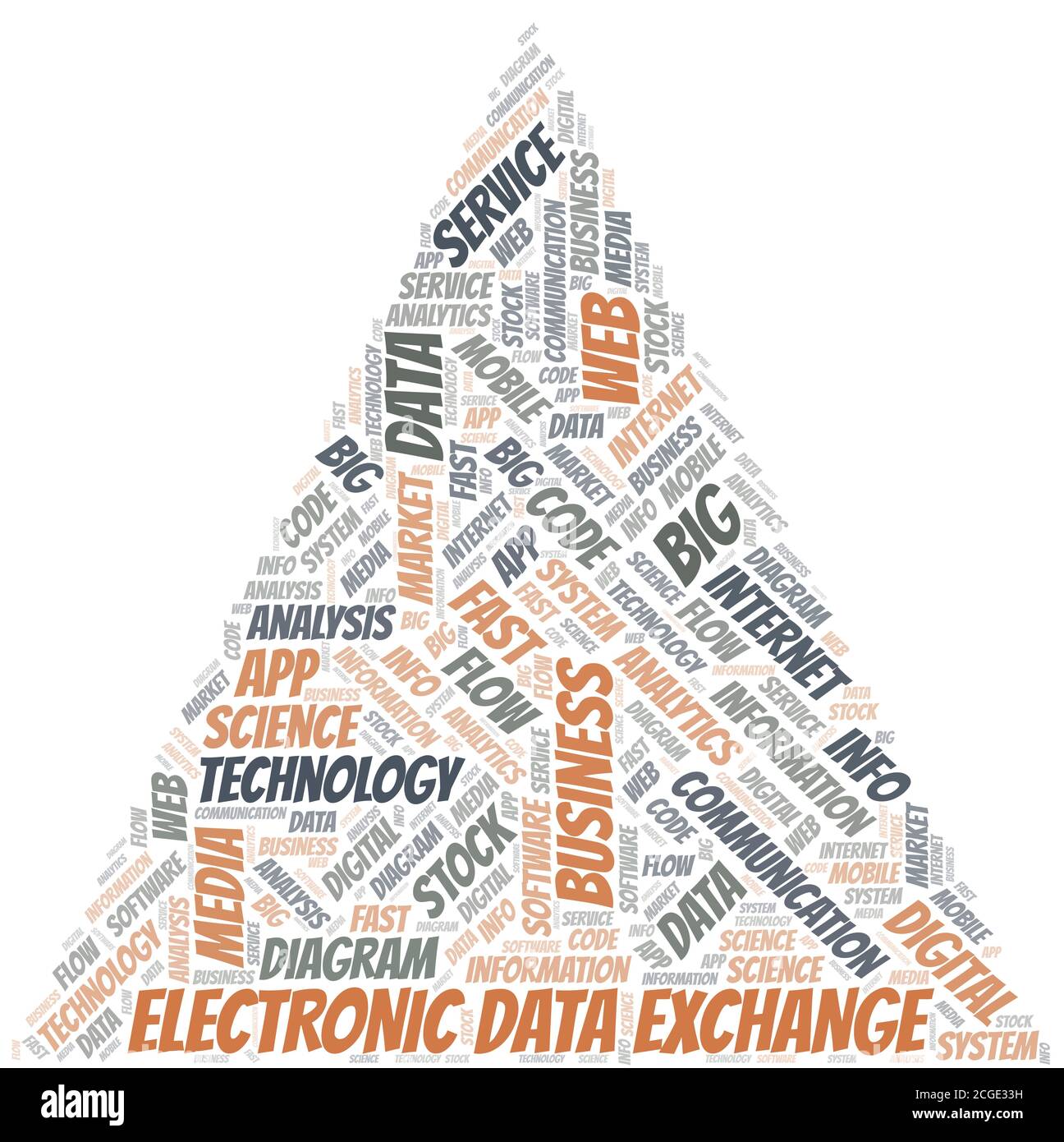 Electronic Data Exchange vector word cloud, made with the text only ...