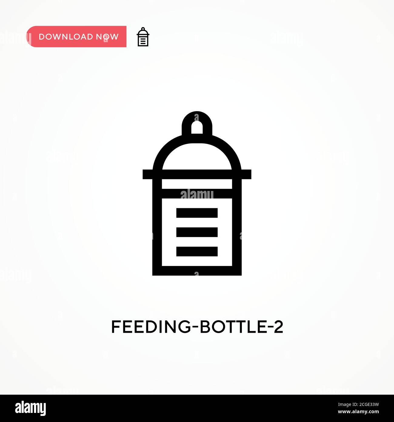 Feeding-bottle-2 Simple vector icon. Modern, simple flat vector ...