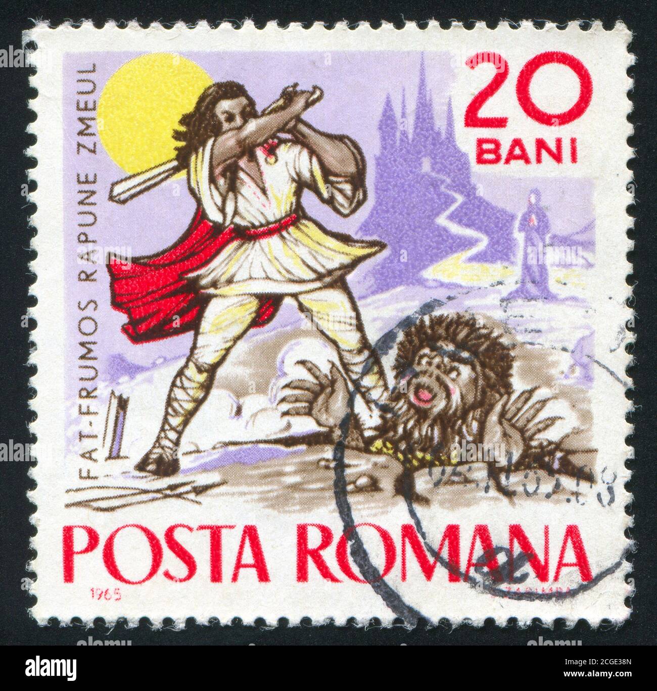 ROMANIA - CIRCA 1965: stamp printed by Romania, shows Fairy Tales, Fat ...