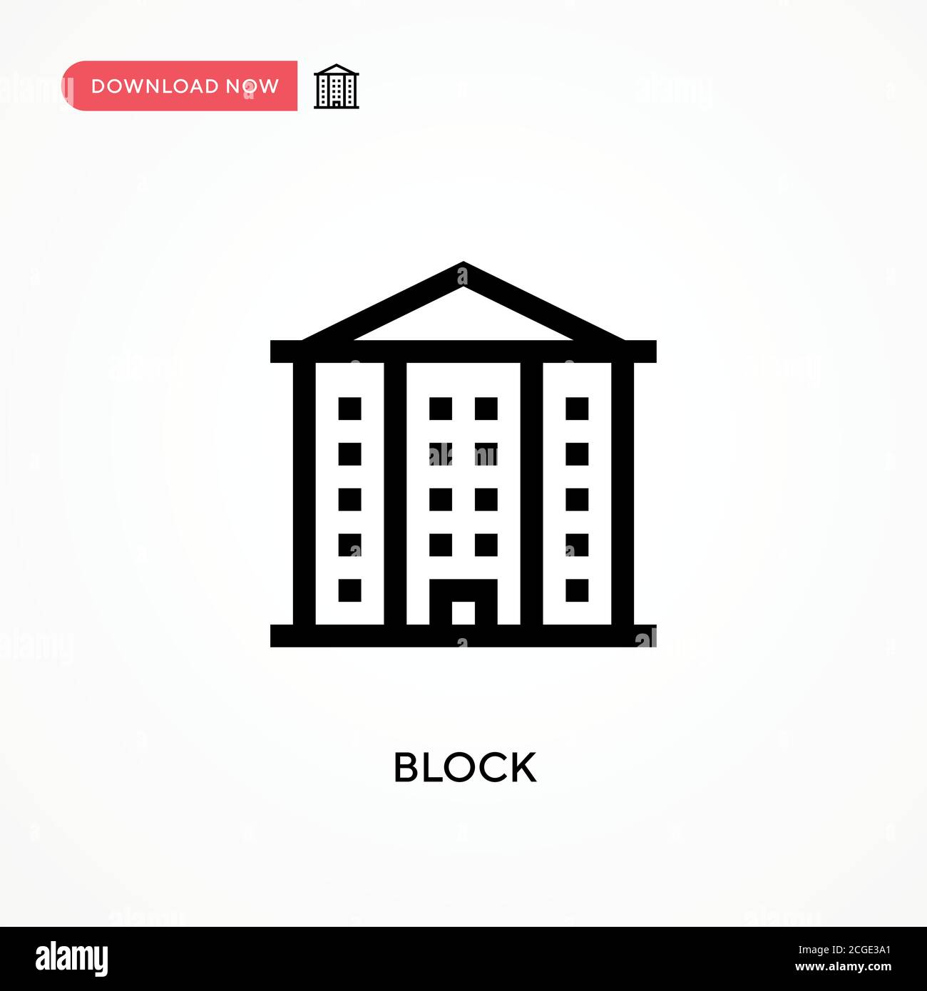Block Simple vector icon. Modern, simple flat vector illustration for ...