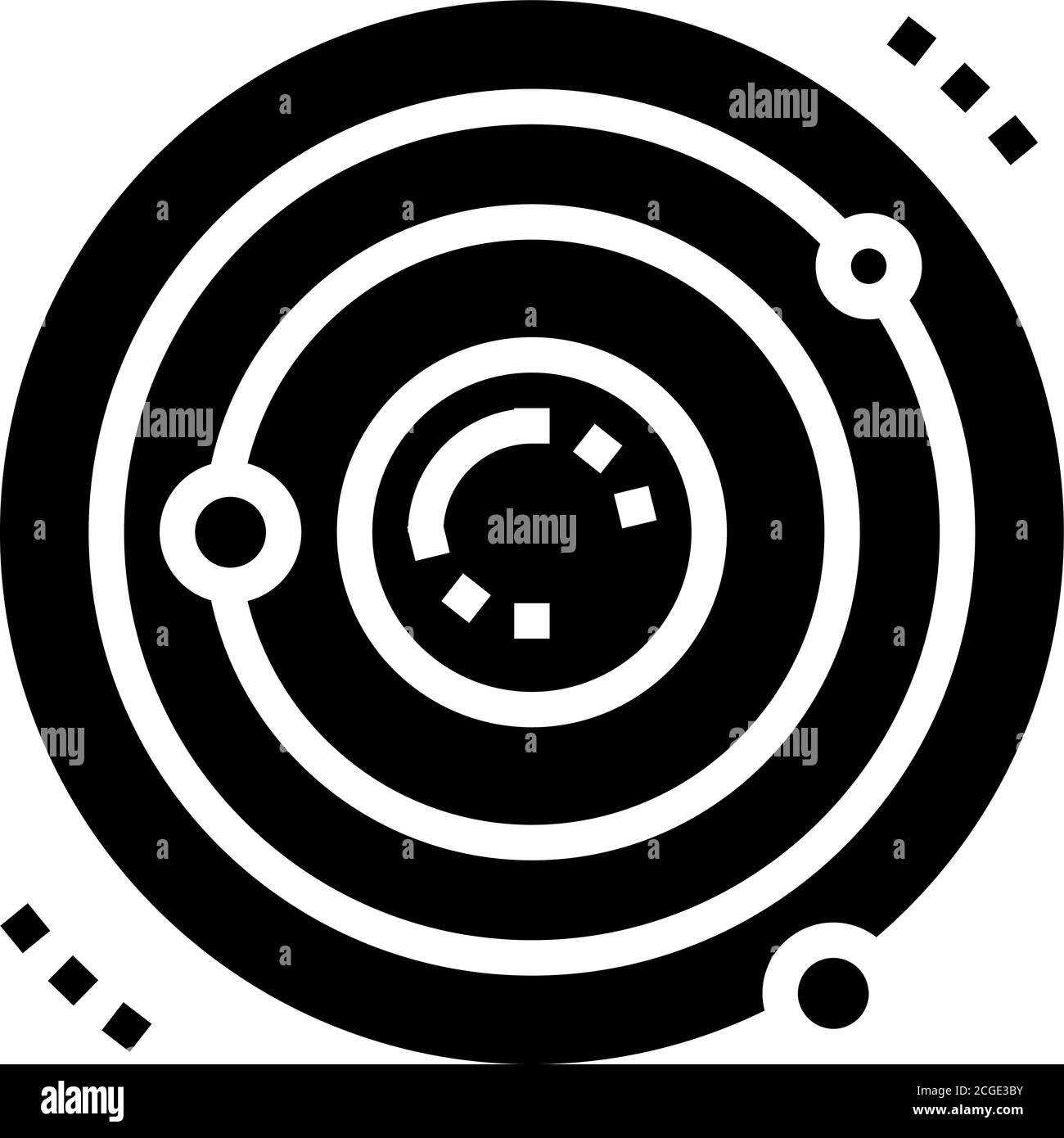 atom core glyph icon vector isolated illustration Stock Vector Image ...