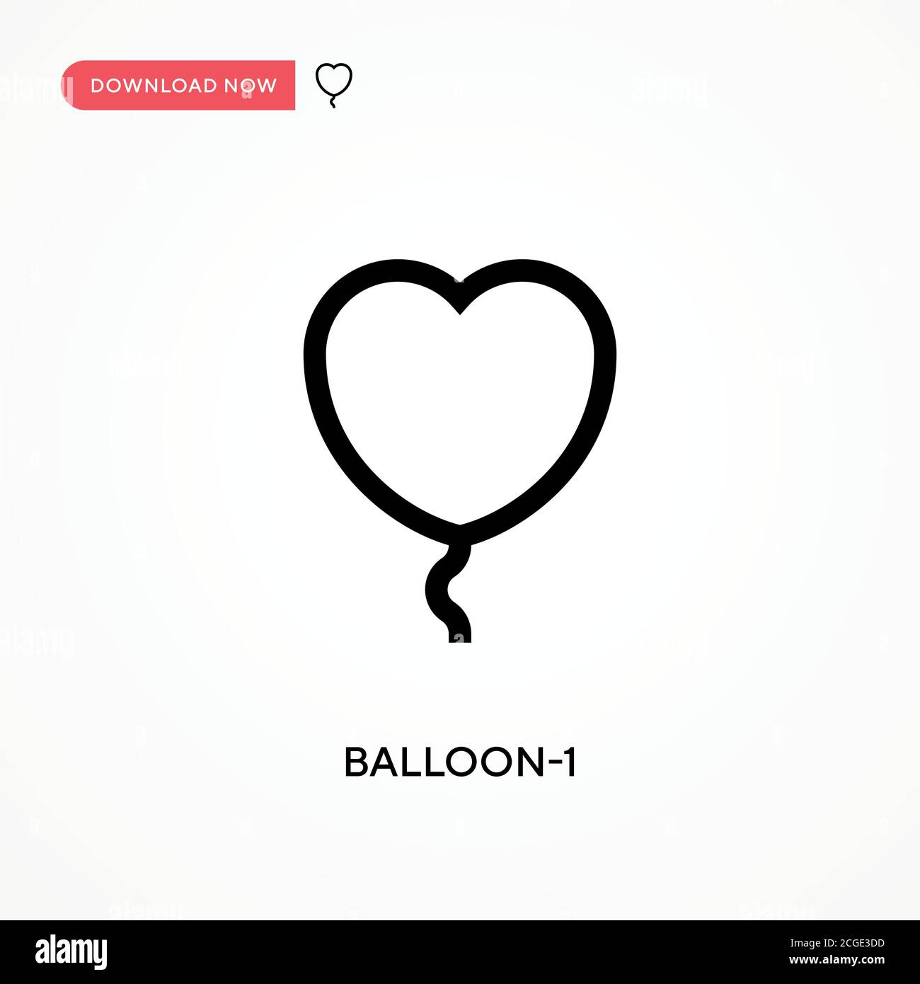 Balloon-1 Simple vector icon. Modern, simple flat vector illustration ...