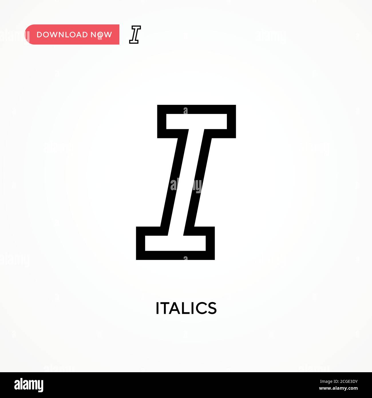 Italics Simple vector icon. Modern, simple flat vector illustration for web site or mobile app ...