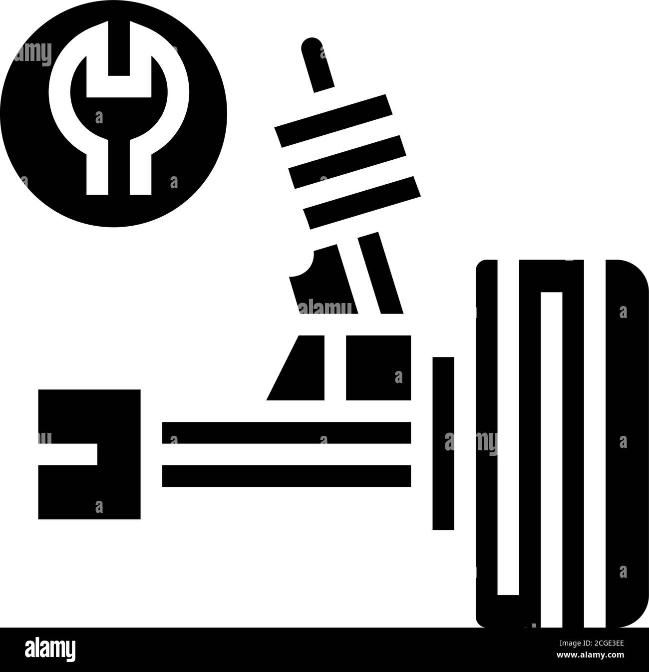 ball joint repair glyph icon vector isolated illustration Stock Vector ...