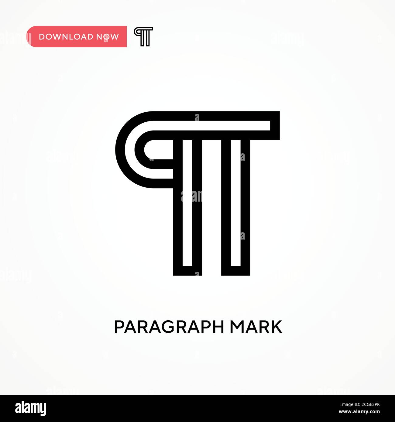 Paragraph mark Simple vector icon. Modern, simple flat vector ...