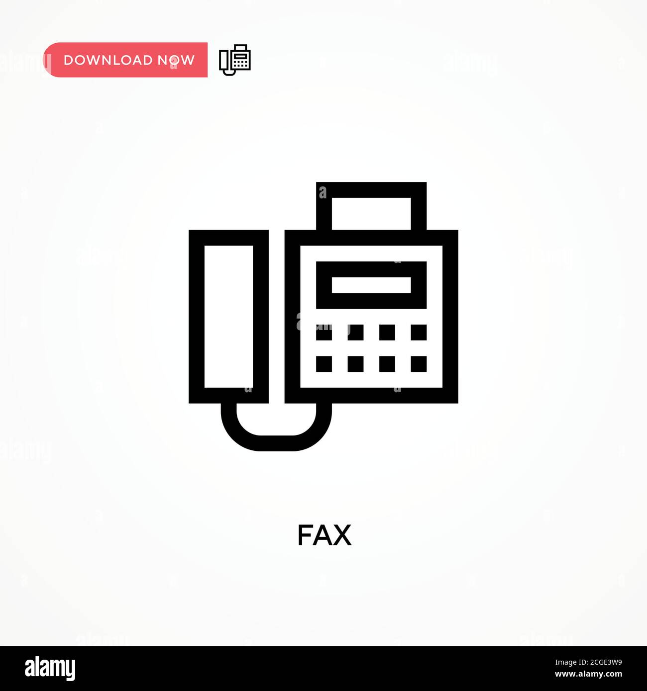 Fax Simple vector icon. Modern, simple flat vector illustration for web ...