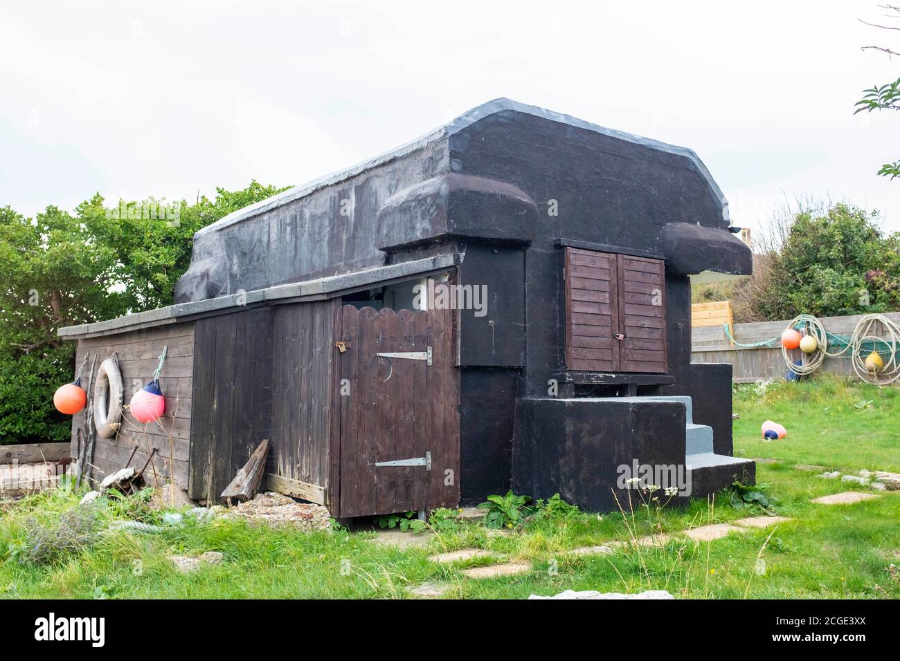 Cable Hut 14 at Cuckmere Haven and Seven Sisters Cliffs in East Sussex ...