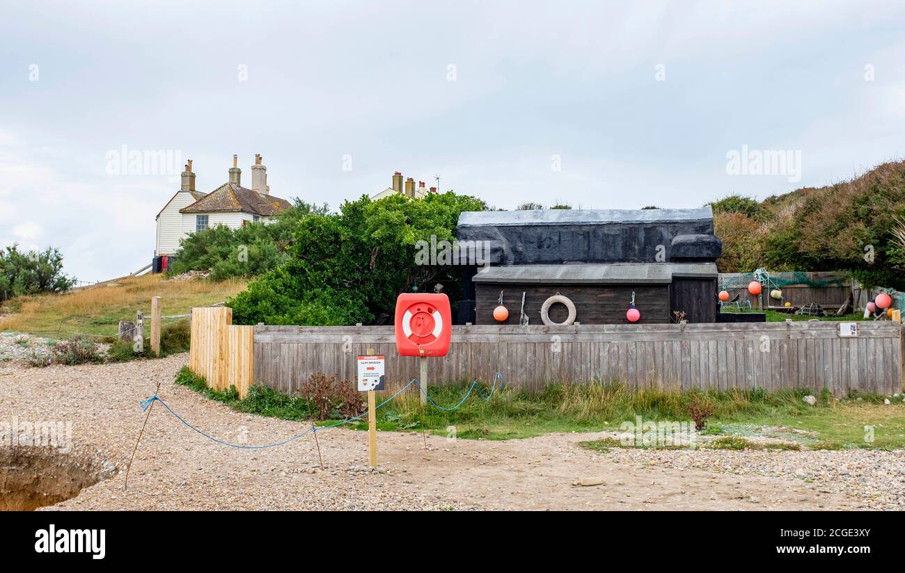 Cable Hut 14 at Cuckmere Haven and Seven Sisters Cliffs in East Sussex ...
