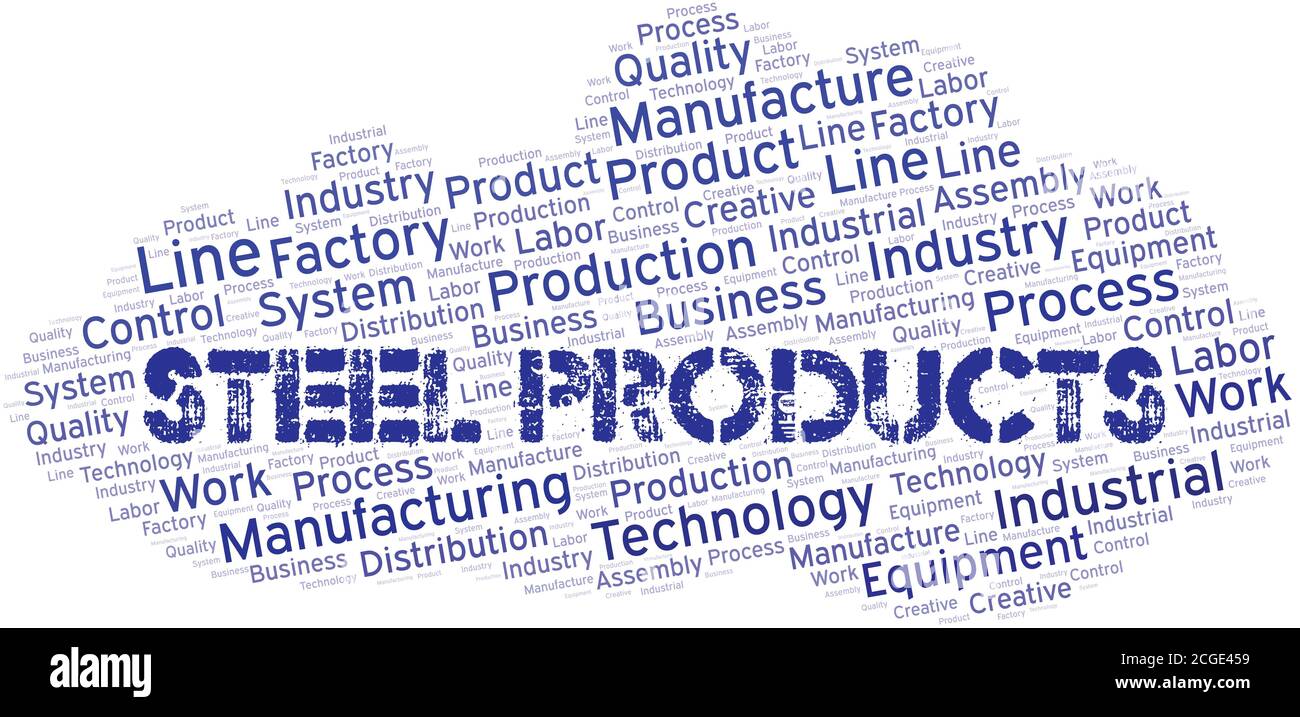 Steel Products word cloud create with the text only Stock Vector Image ...