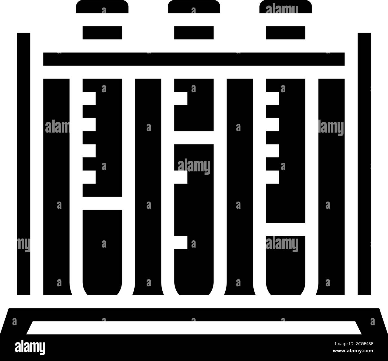 test tube rack glyph icon vector isolated illustration Stock Vector ...