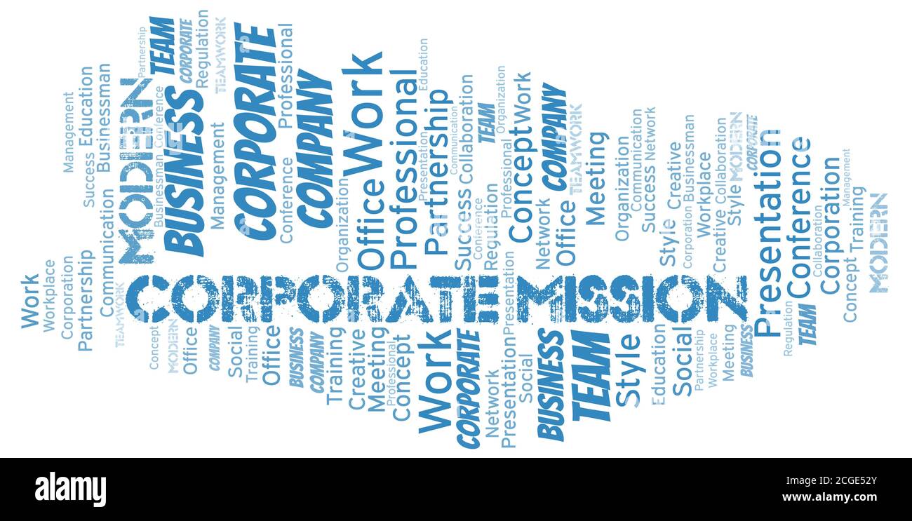 Corporate Mission vector word cloud, made with the text only Stock ...