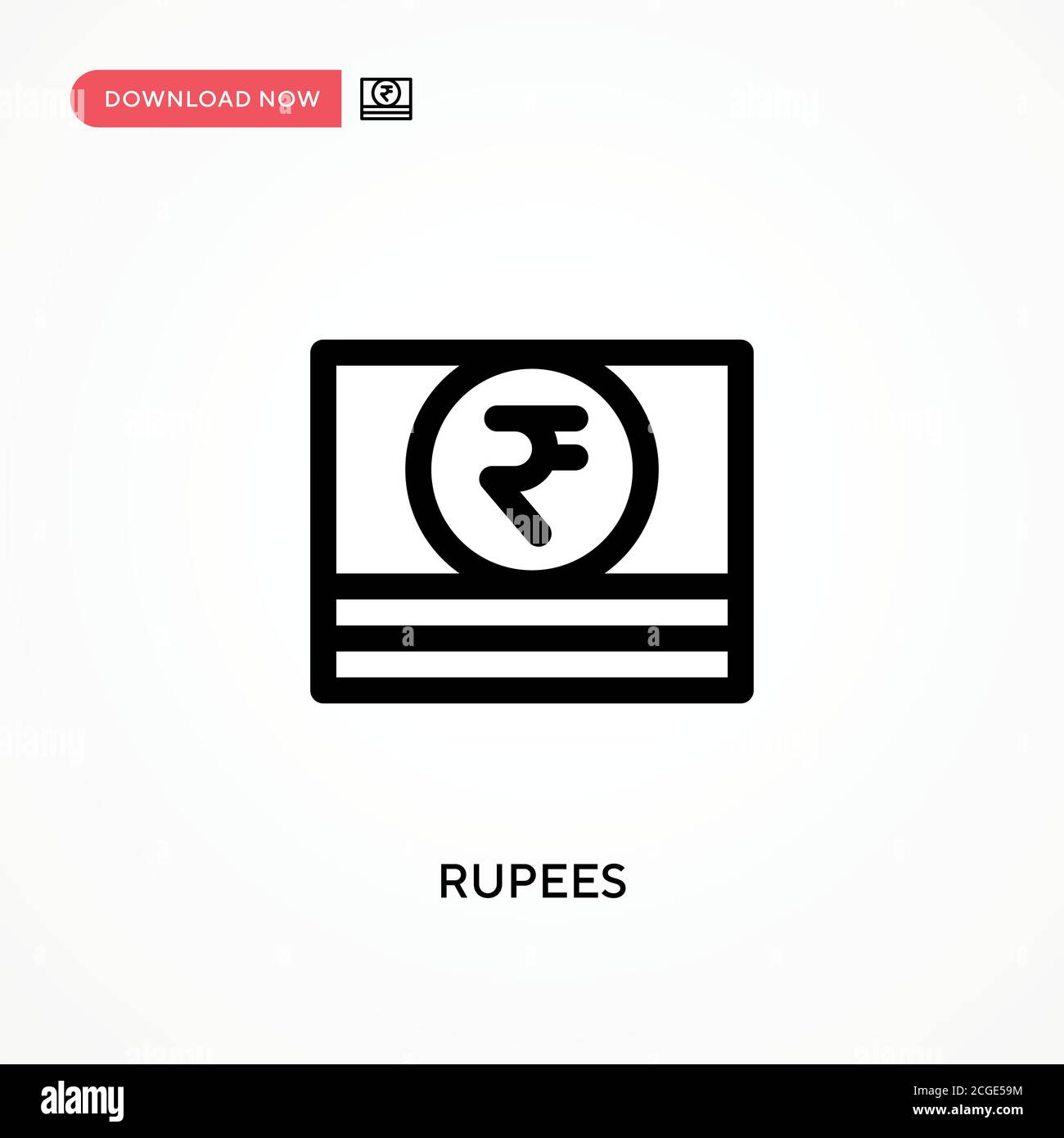 Indian rupee currency note sign Stock Vector Images - Alamy