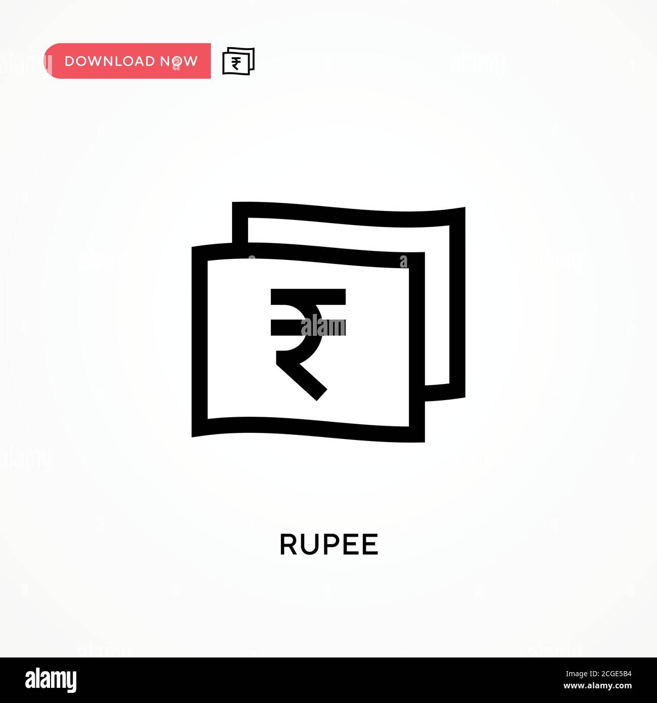 Indian rupee currency note sign Stock Vector Images - Alamy