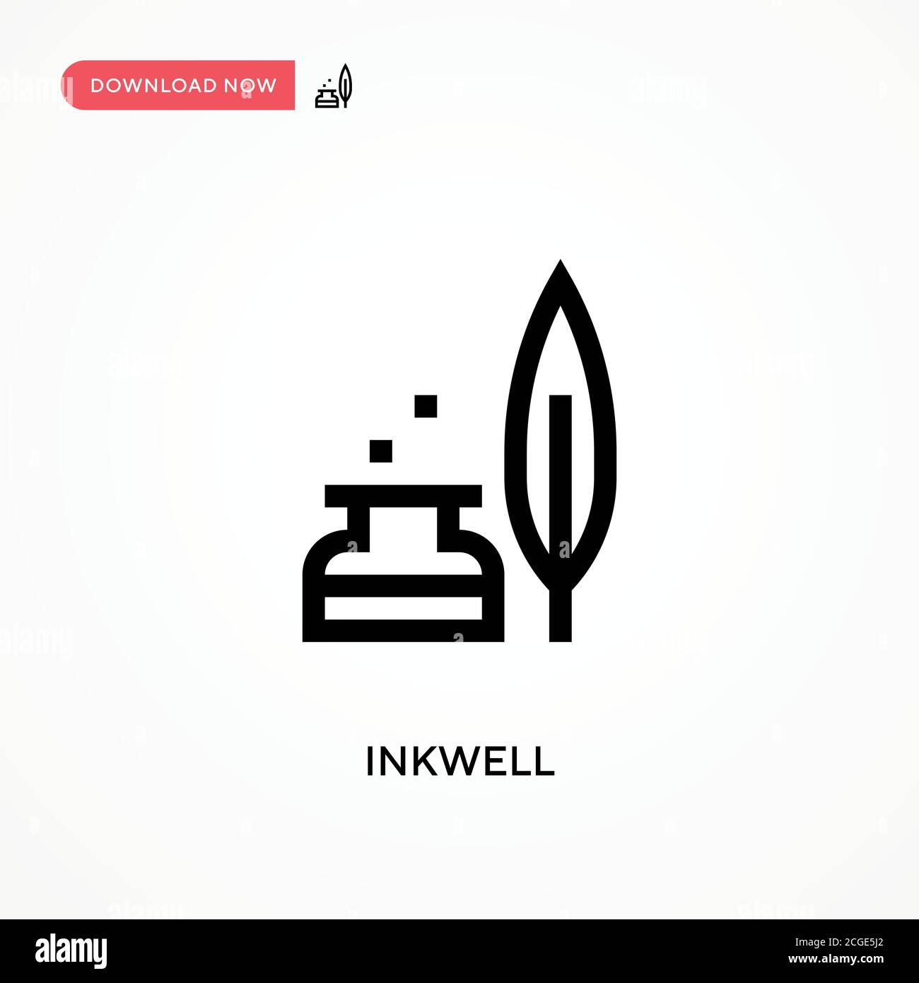 Inkwell Simple vector icon. Modern, simple flat vector illustration for ...