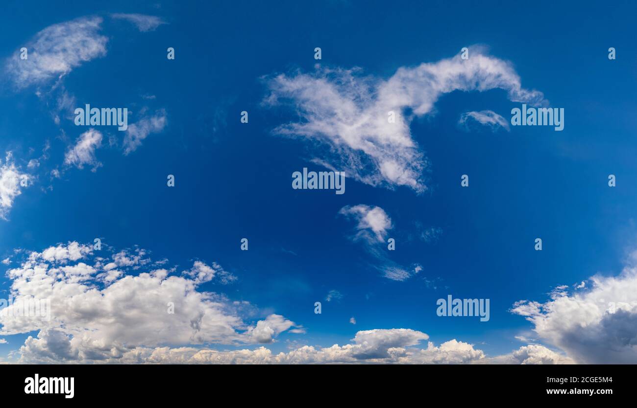 Сloudy blue sky with clouds. Natural weather and climate concept and ...