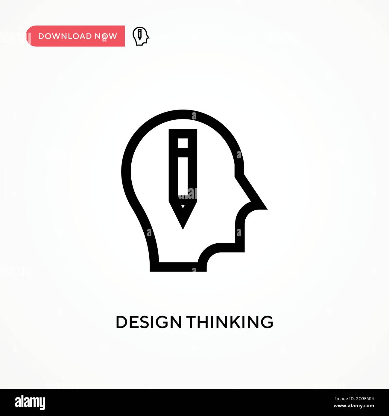 Design thinking Simple vector icon. Modern, simple flat vector ...