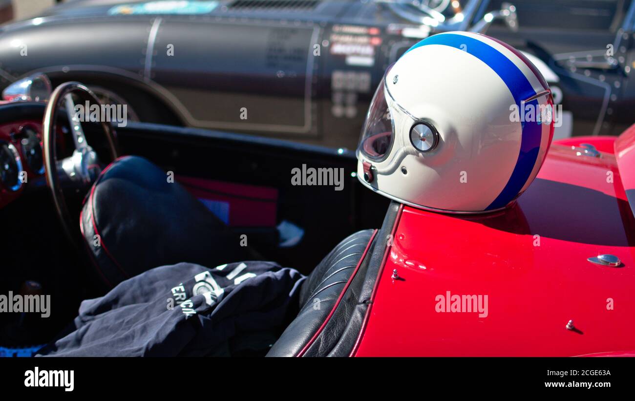 Car and Helmet Stock Photo - Alamy