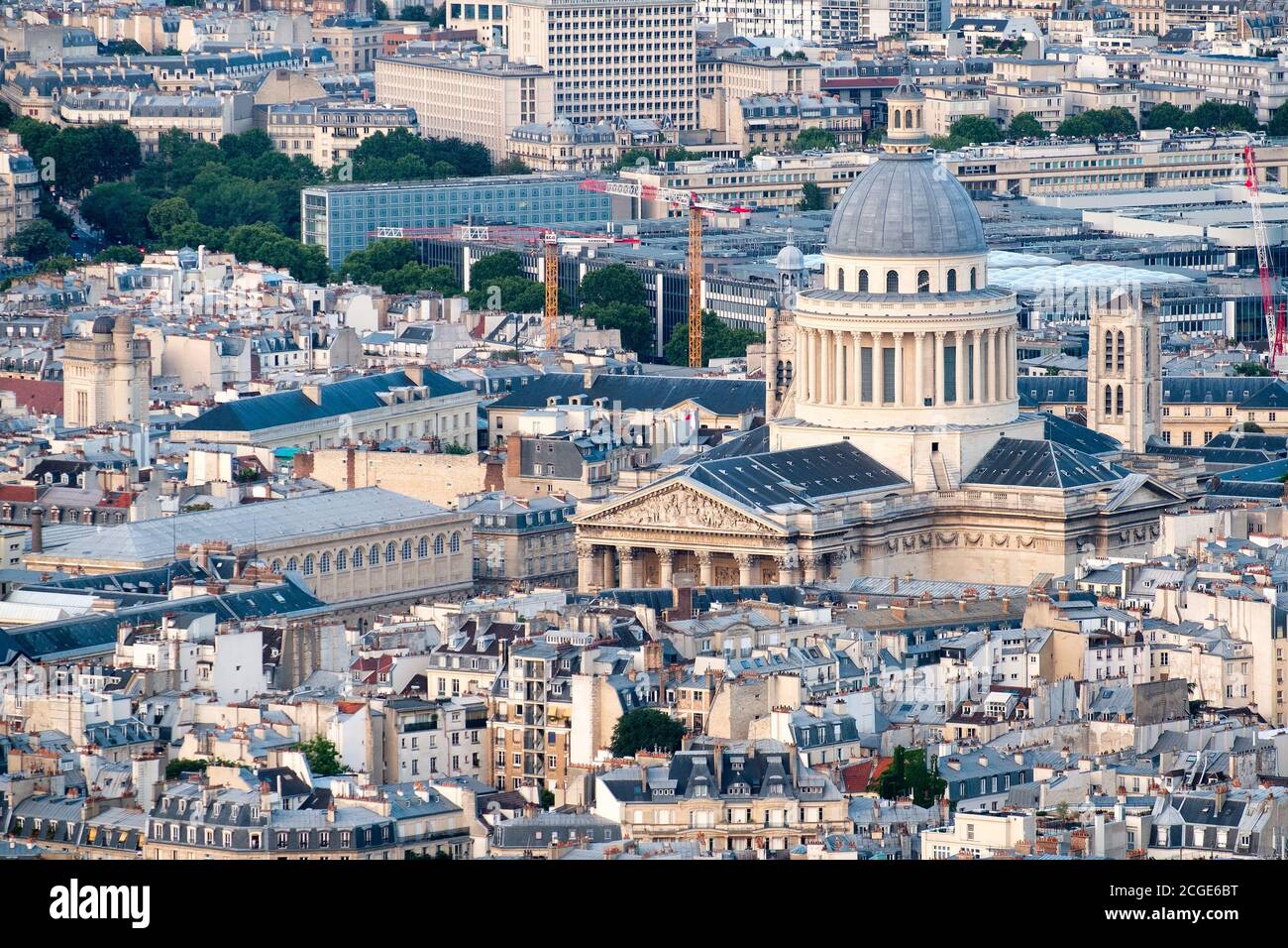 Aerial view of central Paris including The Pantheon Stock Photo - Alamy