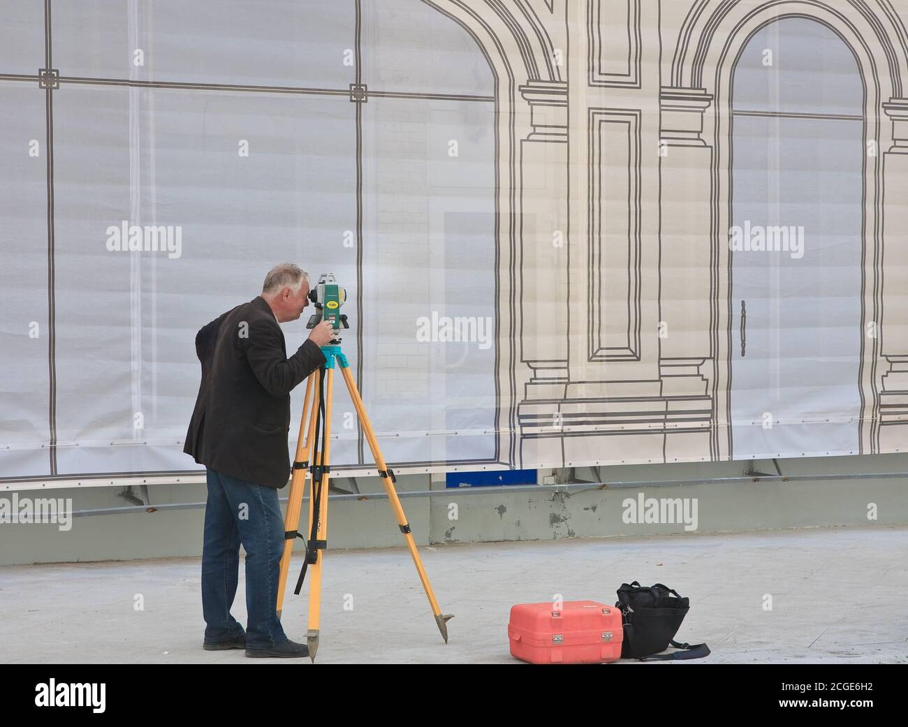 Surveyor in the work Stock Photo - Alamy