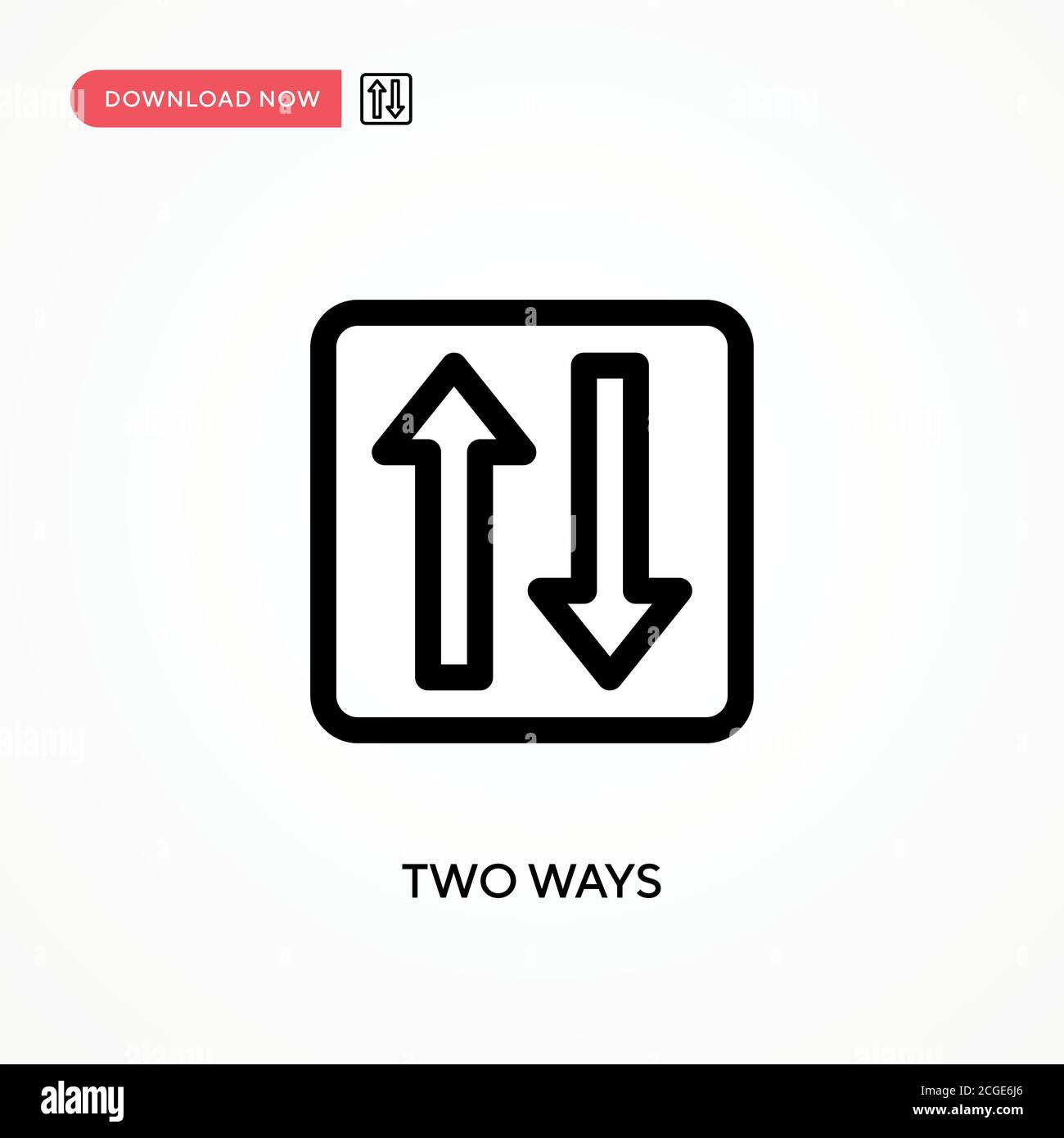 Two ways Simple vector icon. Modern, simple flat vector illustration ...