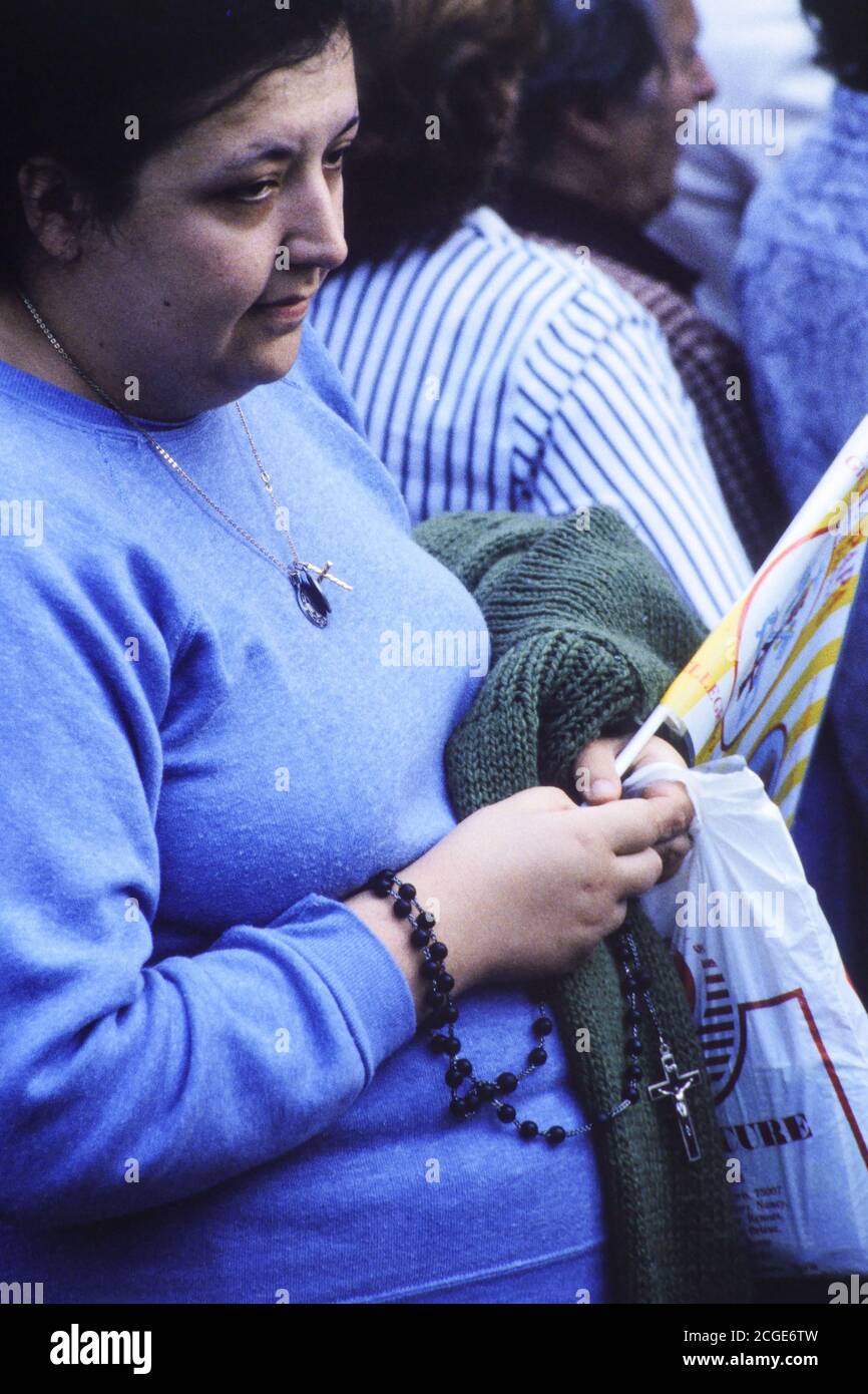 Pope John Paul II pays visit to Lyon, 1986, France Stock Photo - Alamy