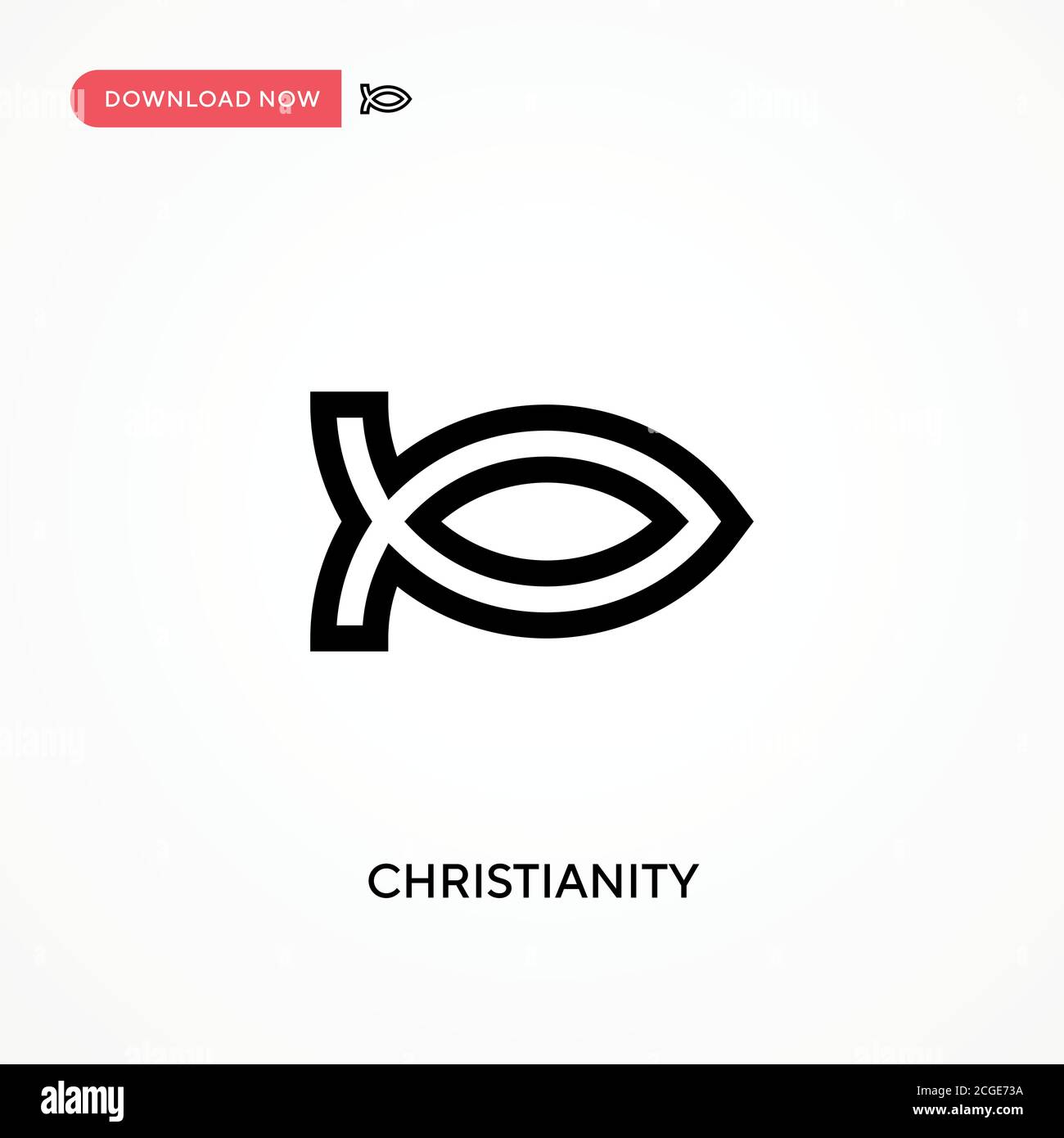Christianity Simple vector icon. Modern, simple flat vector ...