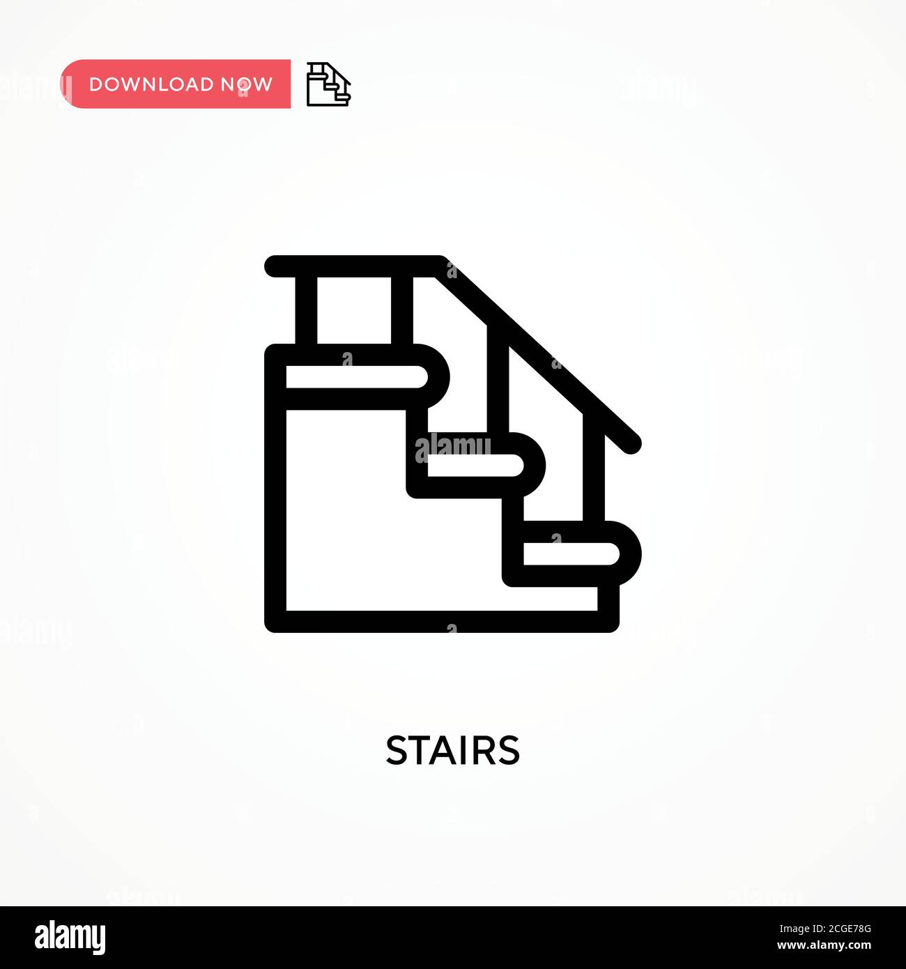 Stairs Simple vector icon. Modern, simple flat vector illustration for ...