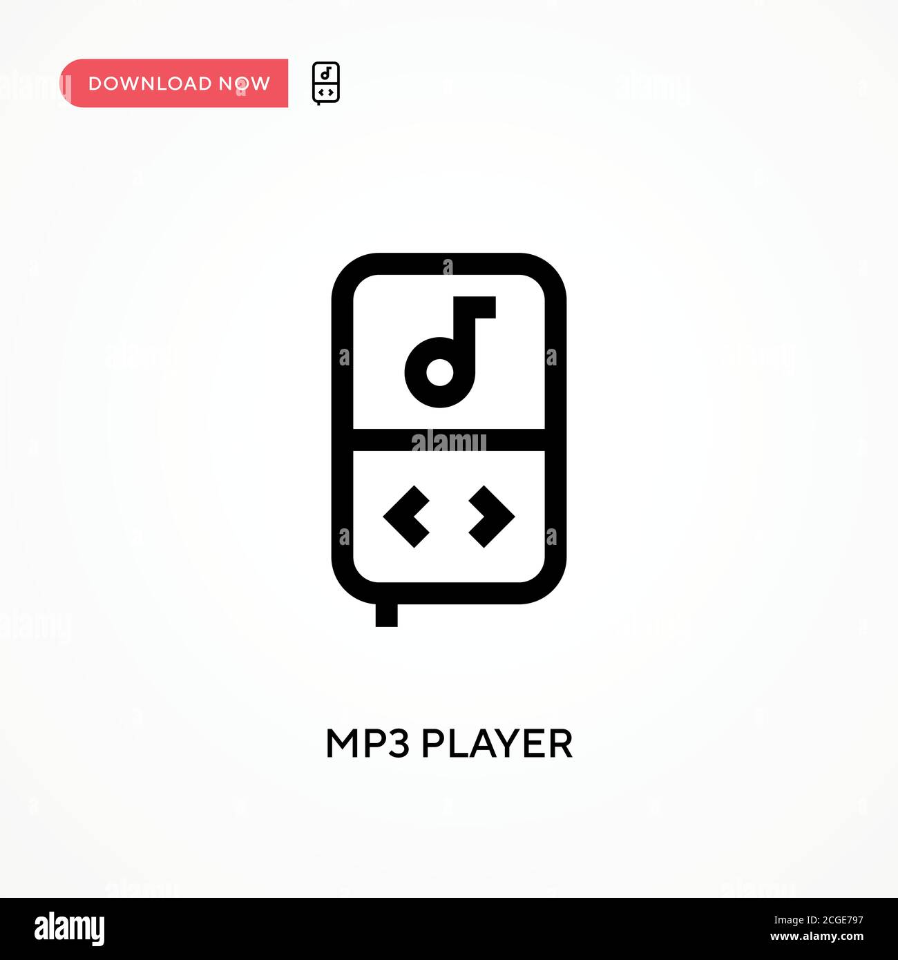 Mp3 player Simple vector icon. Modern, simple flat vector illustration ...