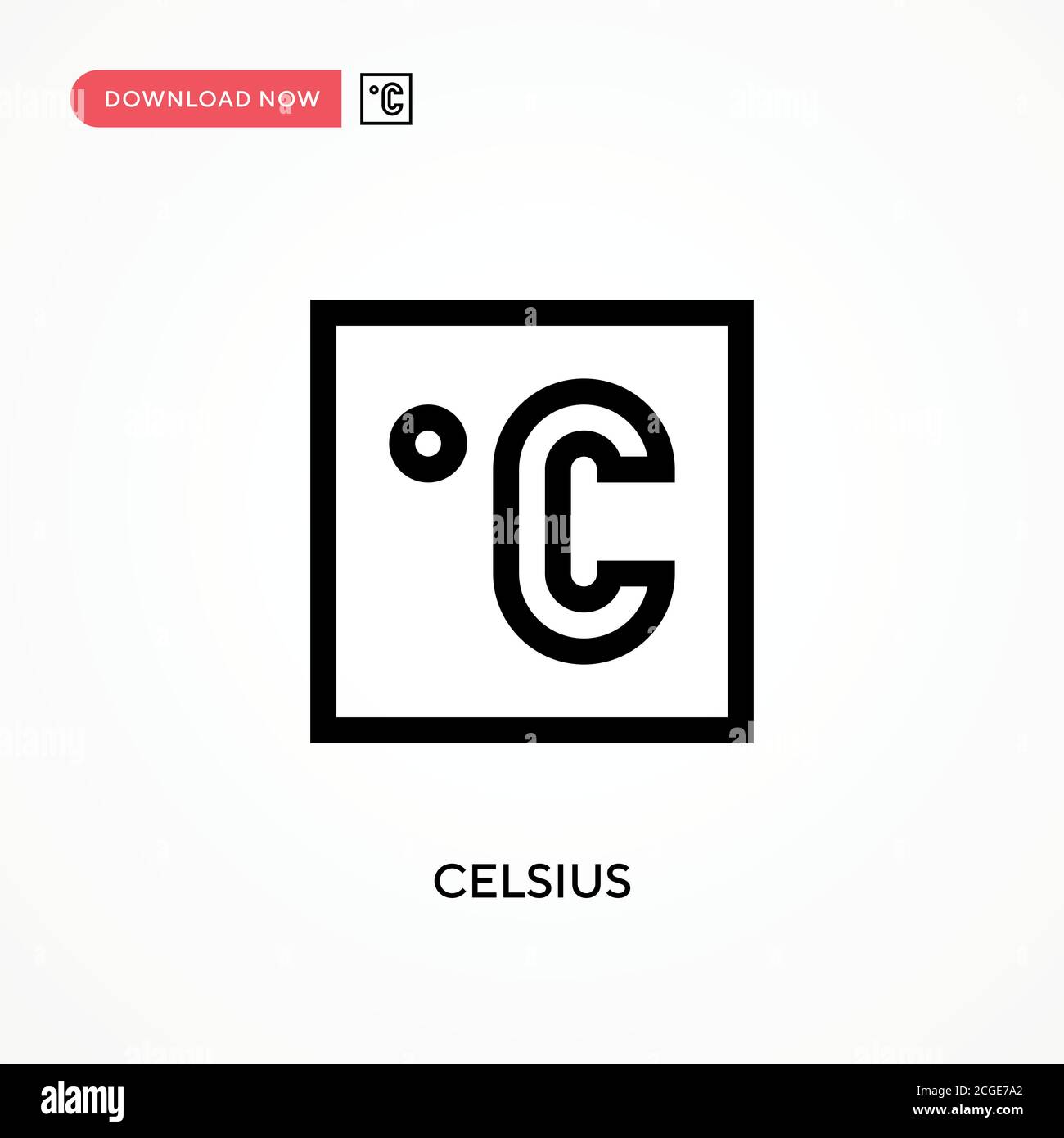 Celsius Simple vector icon. Modern, simple flat vector illustration for ...