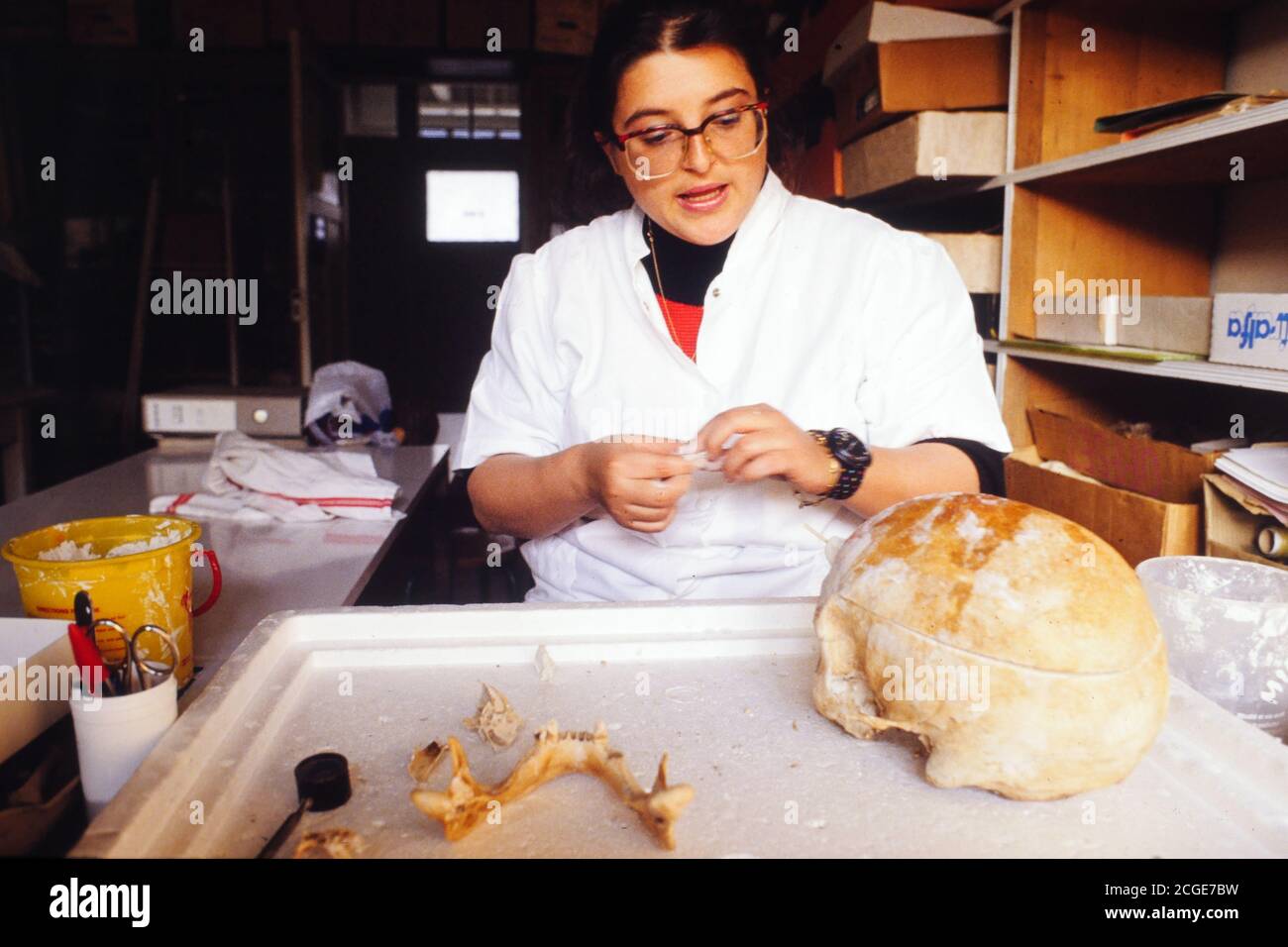 Dr Claire Desbois, forensic doctor, rebuilds dead person's face, Lyons ...