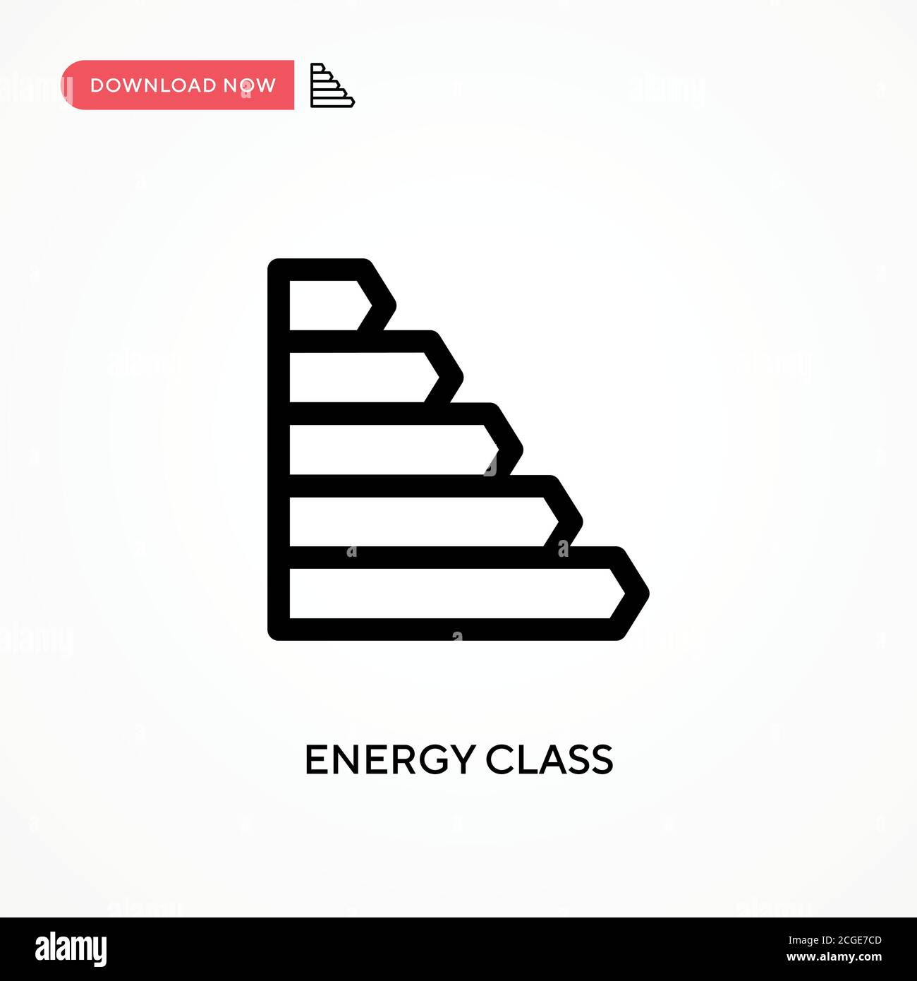 Energy class Simple vector icon. Modern, simple flat vector ...
