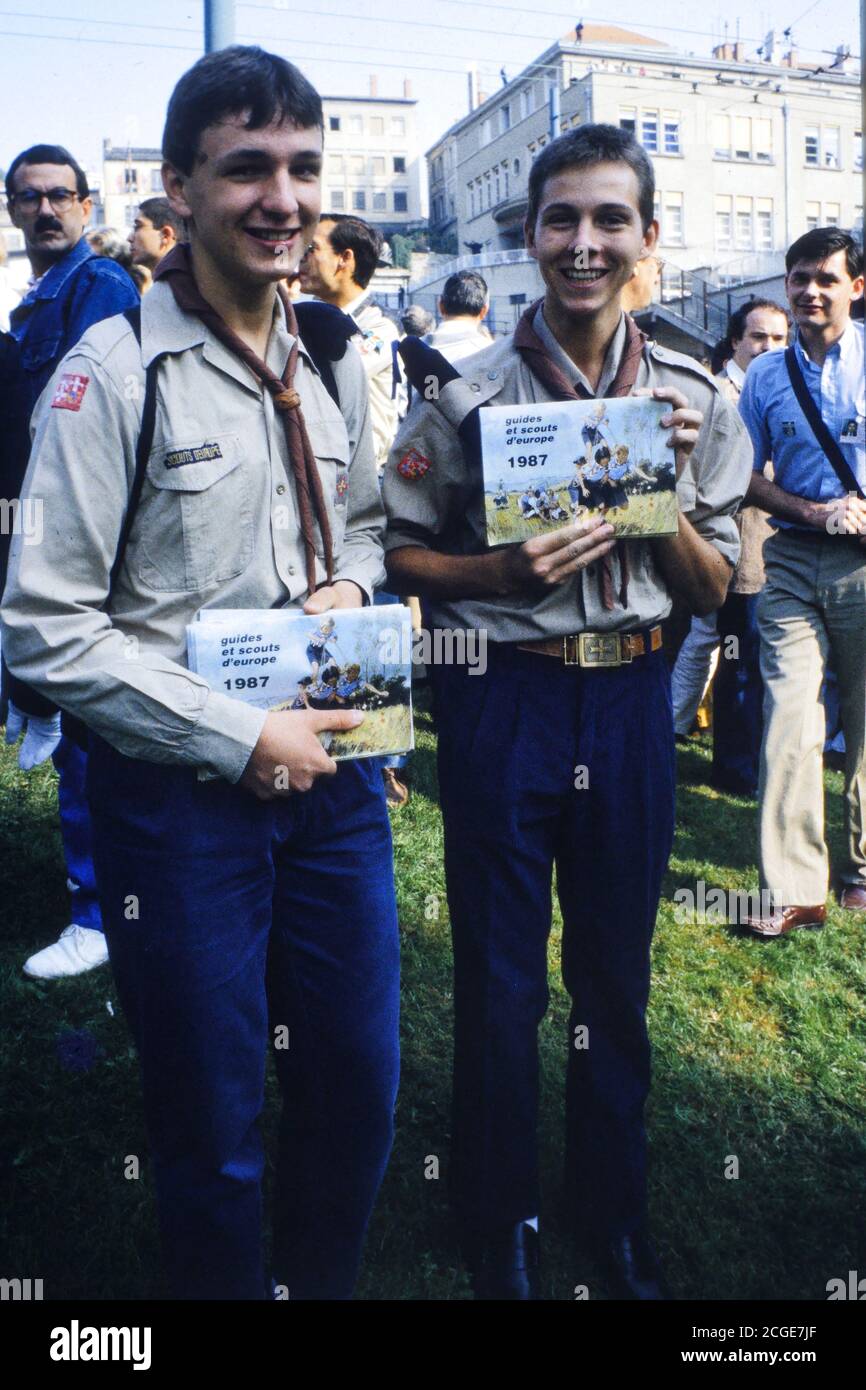Pope John Paul II pays visit to Lyon, 1986, France Stock Photo - Alamy